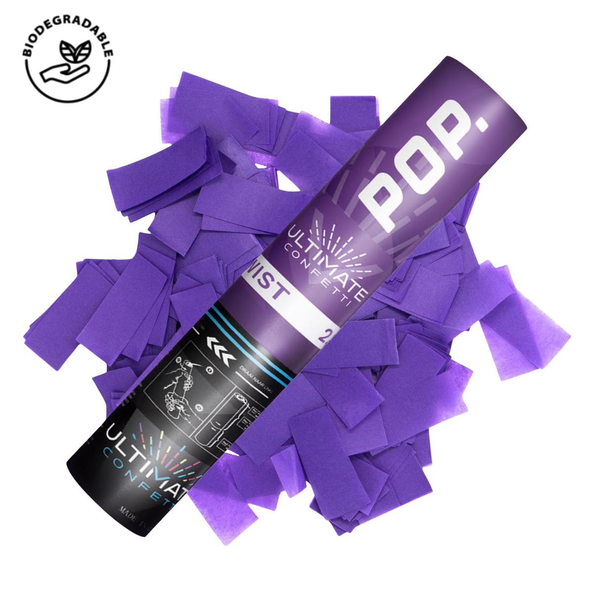 Purple Handheld Confetti POP Cannon - 12 — Ultimate Confetti