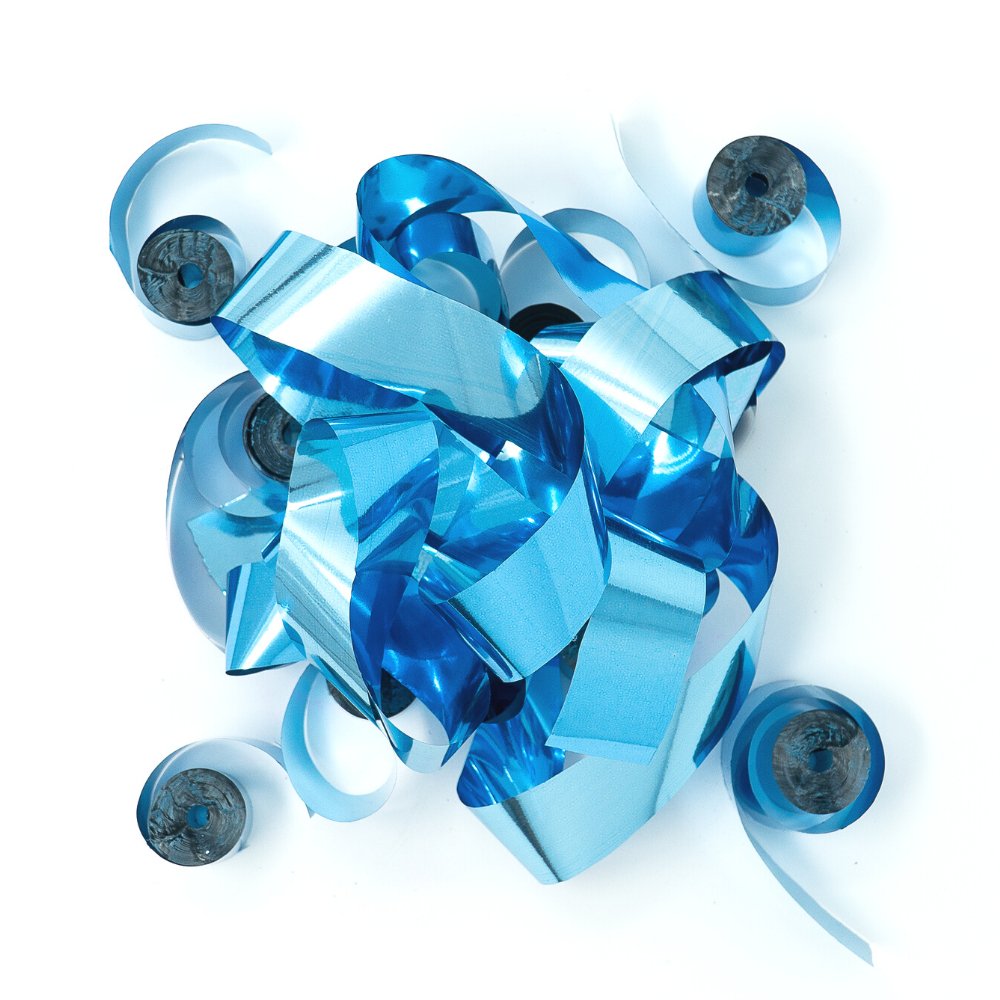 Baby Blue Metallic Foil Streamers - 20 Rolls — Ultimate Confetti