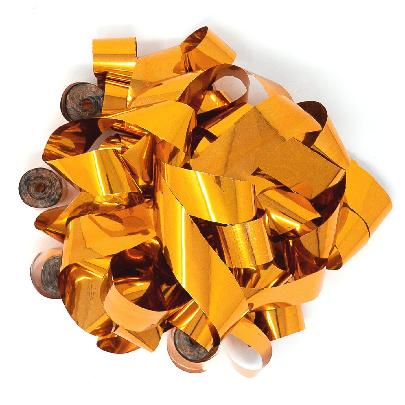 Orange Metallic Streamers - 20 Rolls — Ultimate Confetti