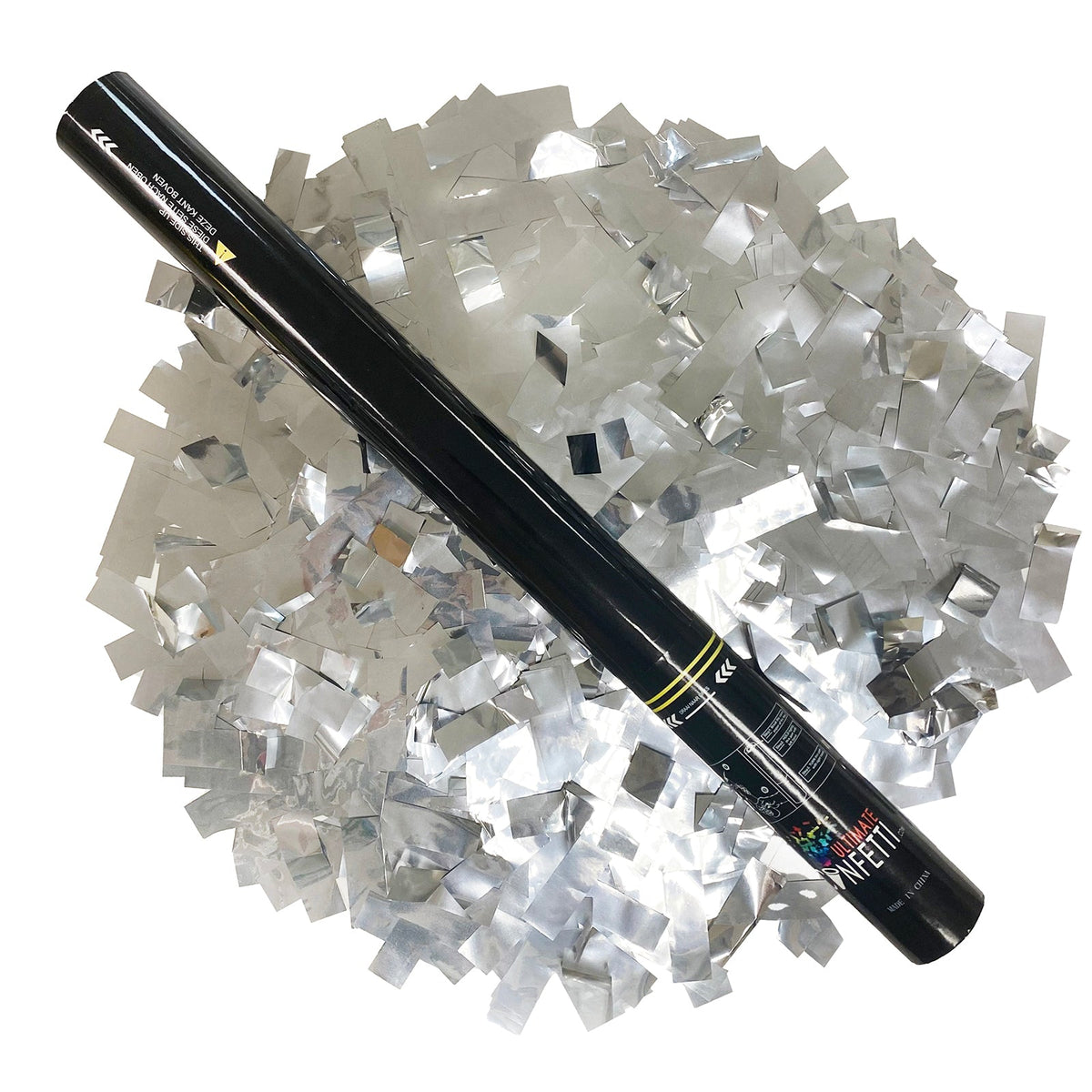 Silver Metallic Handheld Confetti Glitter Cannon — Ultimate Confetti