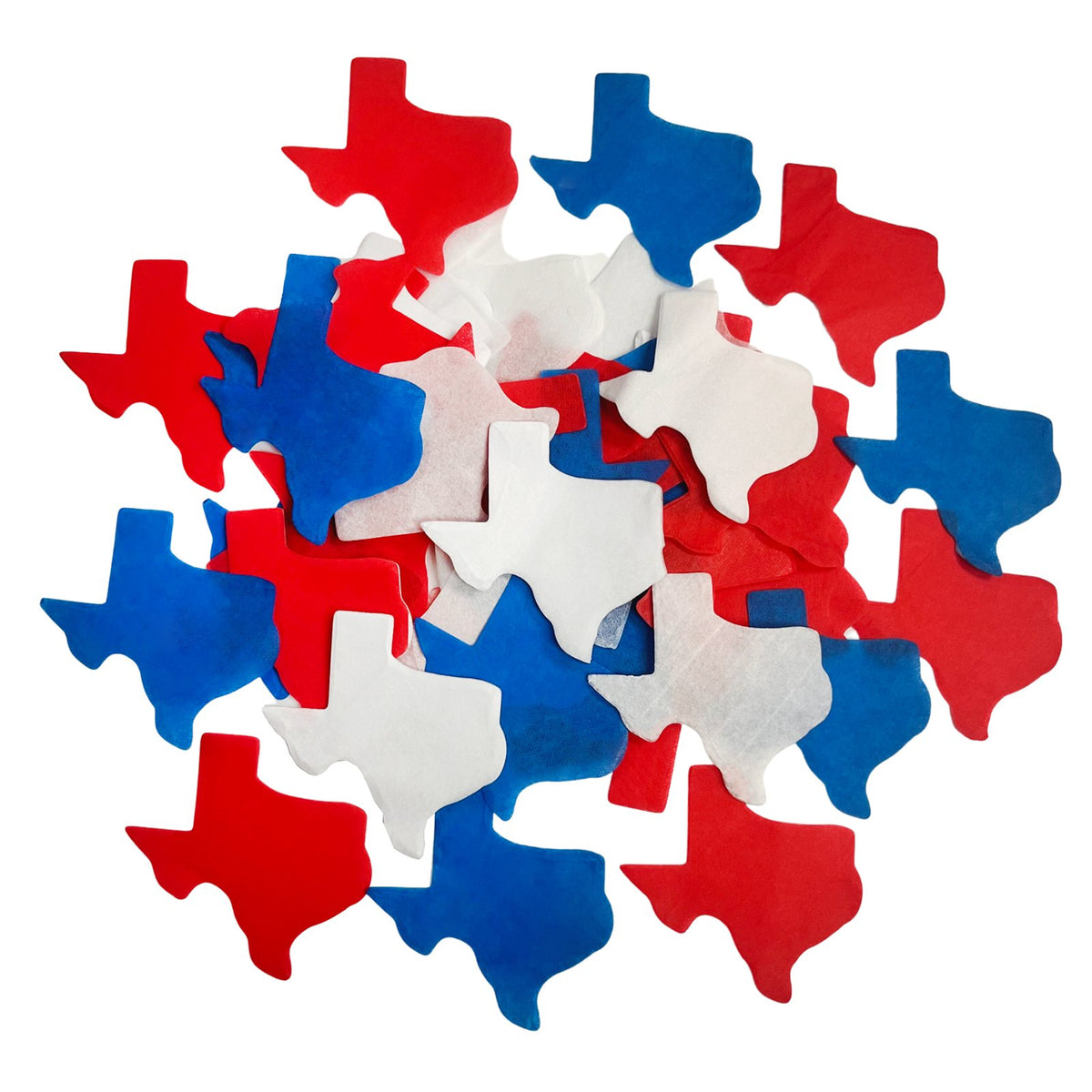 Texas Shaped Confetti - Red, White & Blue (1lb) — Ultimate Confetti